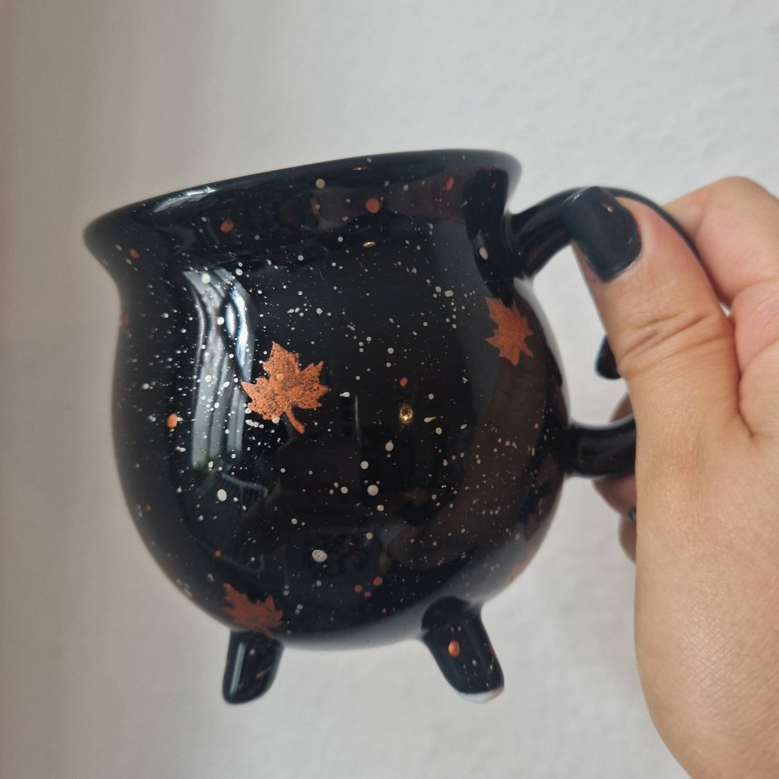Black Cauldron Autumn Mug Ceramic Wiccan Home Decor Halloween - Etsy