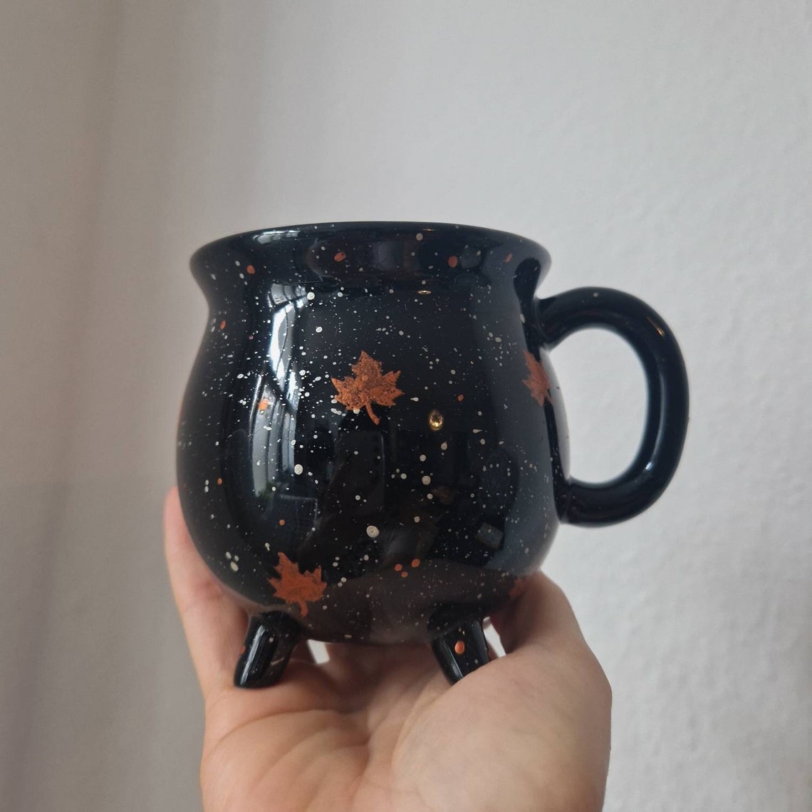 Black Cauldron Autumn Mug Ceramic Wiccan Home Decor Halloween - Etsy