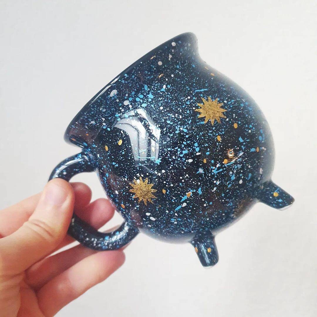 Cauldron Mug Celestial Sun Ceramic Wiccan Home Decor Cosmic Witch - Etsy UK