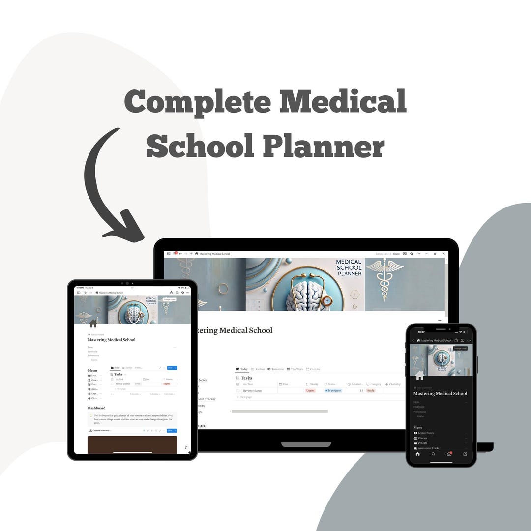 Medical Student OS: A Medical Student Planner Notion Template - Etsy