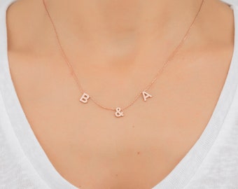Buchstaben Halskette, Namenskette, Familien Halskette, Initiale Halskette, Personalisierte ...
