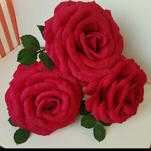 Large Paper Flower, Giant Flower, Giant Red Rose, Wife Red Rose ...