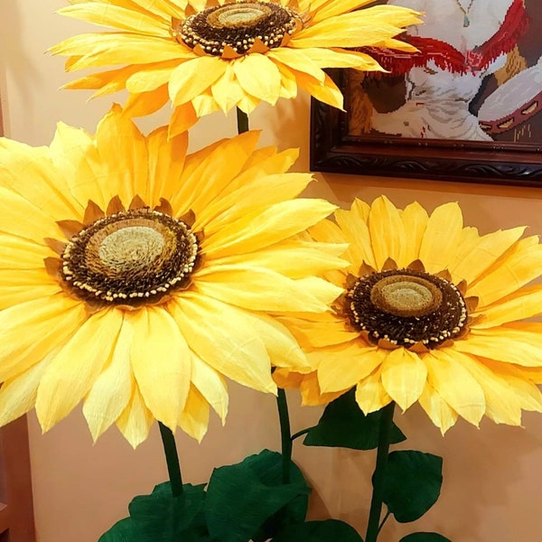 Paper Sunflowers - Etsy