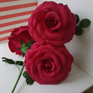 Large Paper Flower, Giant Flower, Giant Red Rose, Wife Red Rose ...