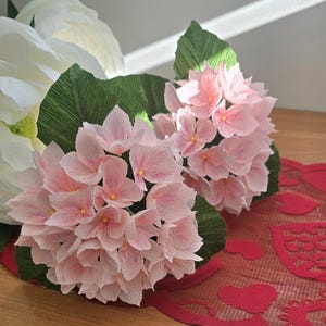 Crepe Paper Hydrangea Bouquet, Wedding Paper Bouquet, Bridesmaid ...
