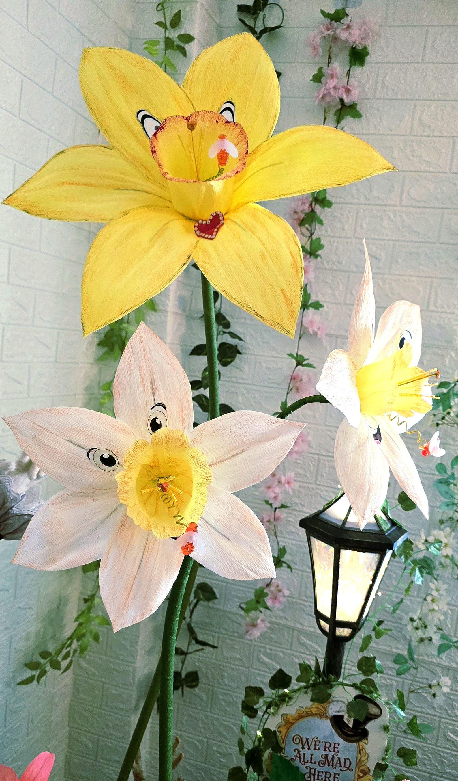 Giant Standing Daffodils, Gigantic Spring Flowers, Alice in Wonderland ...