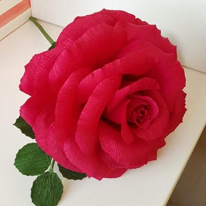 Large Paper Flower, Giant Flower, Giant Red Rose, Wife Red Rose ...