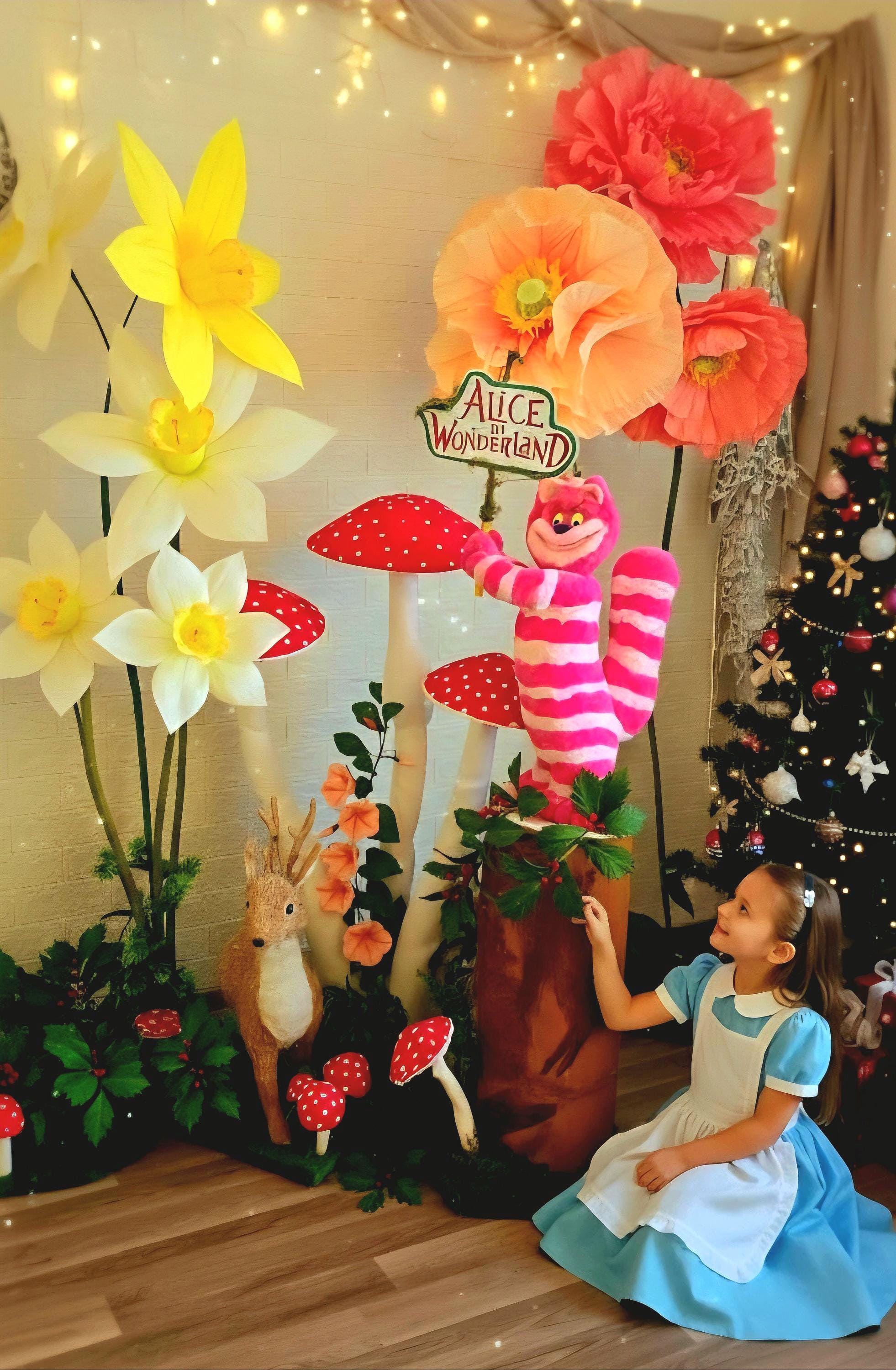 Giant Standing Daffodils, Gigantic Spring Flowers, Alice in Wonderland ...