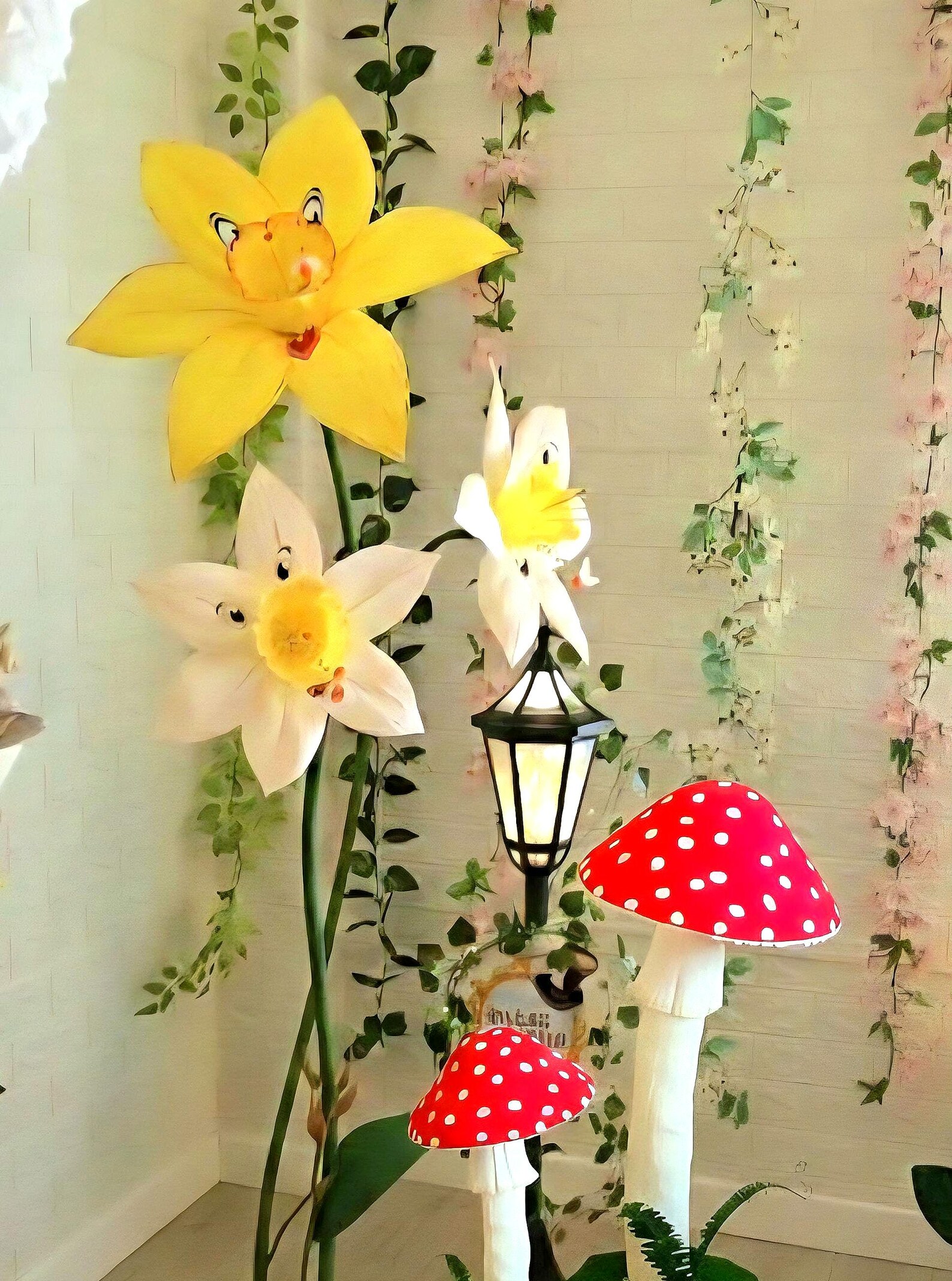 Giant Standing Daffodils, Gigantic Spring Flowers, Alice in Wonderland ...