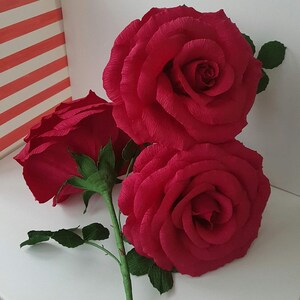 Large Paper Flower, Giant Flower, Giant Red Rose, Wife Red Rose ...