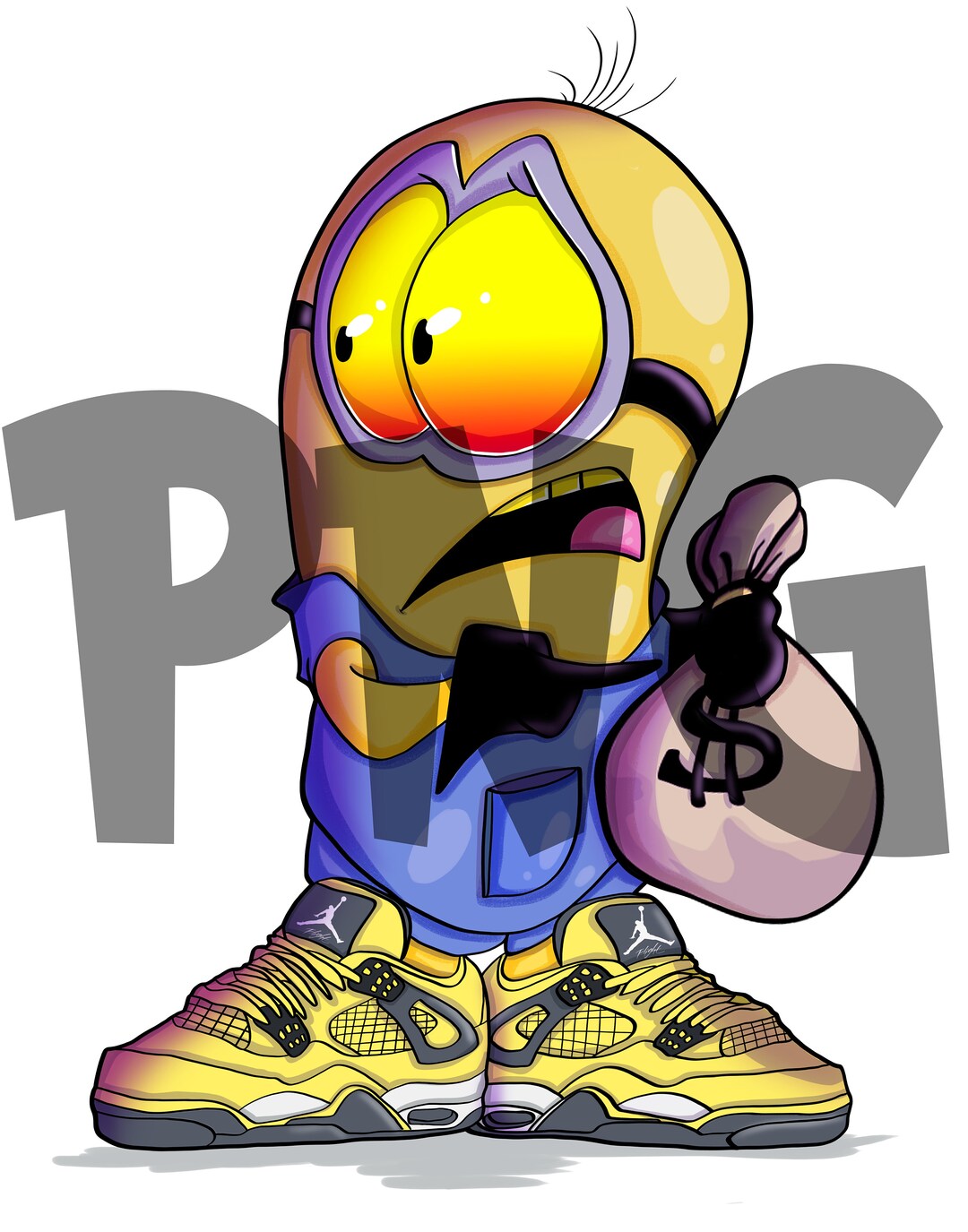 MINION in Lightning 4s Digital Download PNG, Large Cutouts, Birthday ...