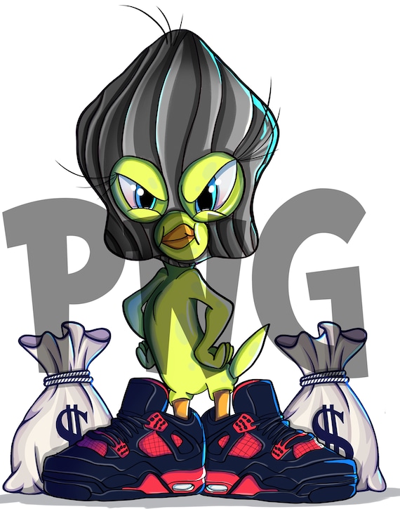 TWEETY BIRD Red Thunder 4's PNG Digital Download Tweety - Etsy