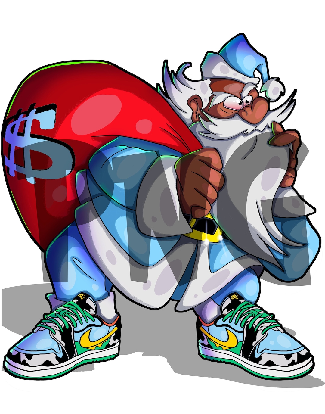 Chunky Dunk Santa PNG, I Do It for the Ho's, Funny Christmas PNG, for ...