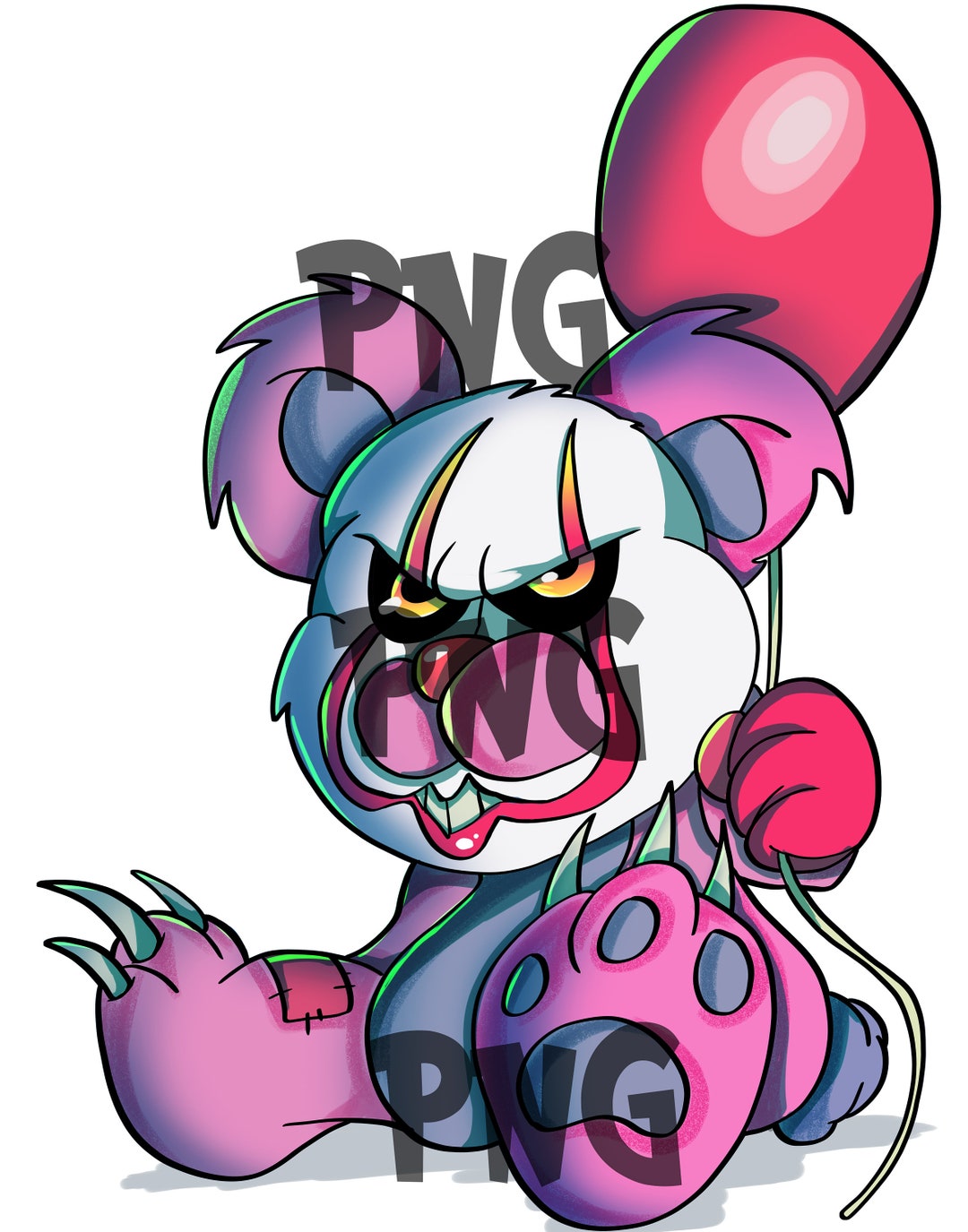 TEDDY BEAR PNG - Scary Png File - Horror Character Svg - Halloween Svg ...