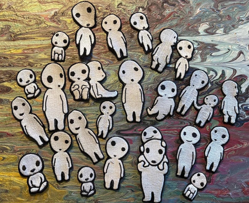 Tree Spirits Iron on Patches – Kodama Mystery Set of 3 (glow in Dark ...