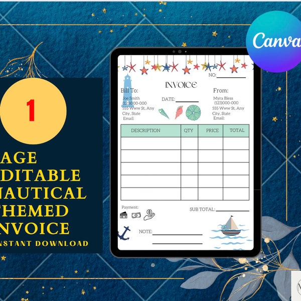 Ready Made Invoice Template - Etsy
