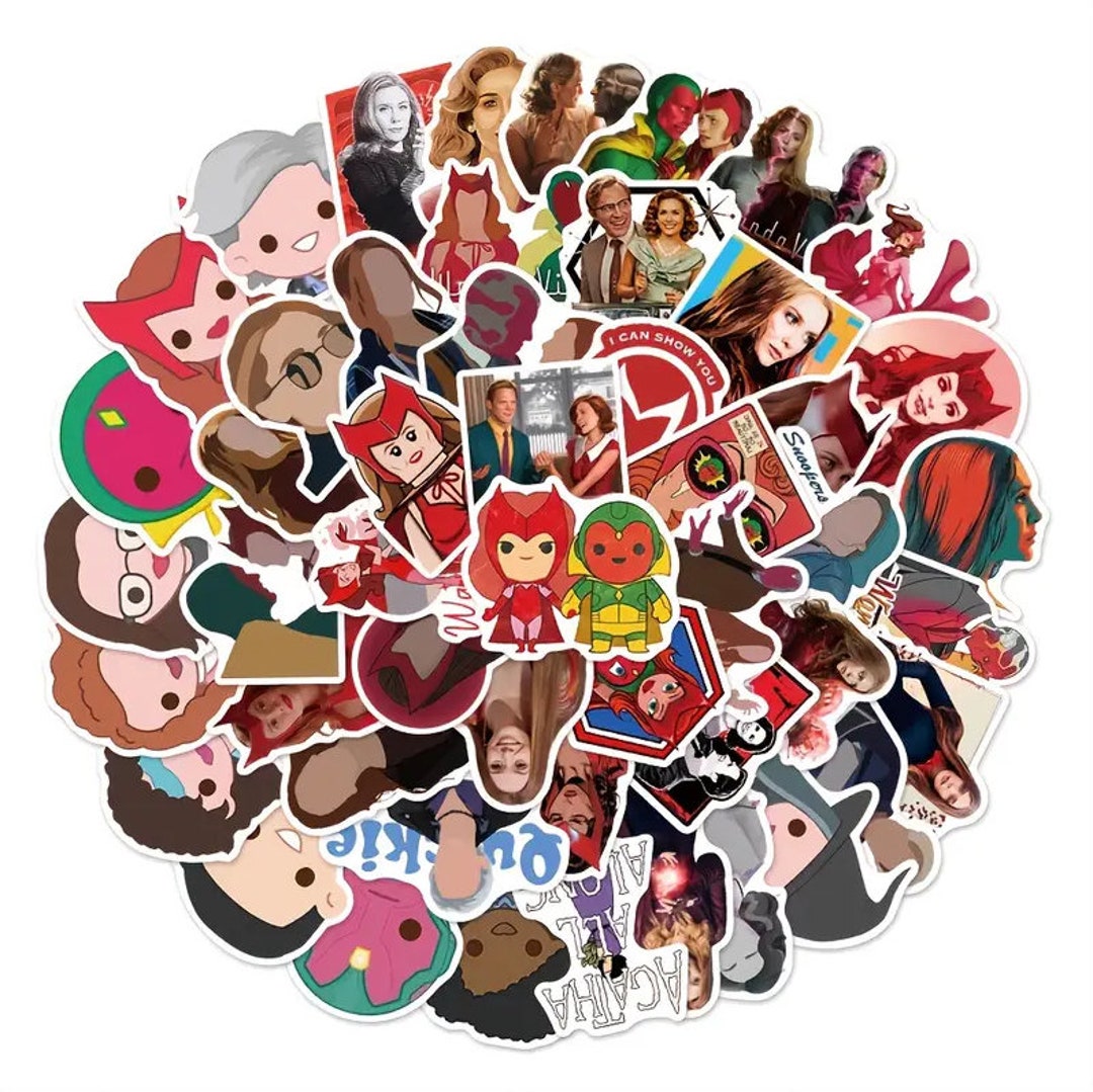 MYSTERY Wandavision Themed Sticker | Scarlet Witch Marvel - Etsy