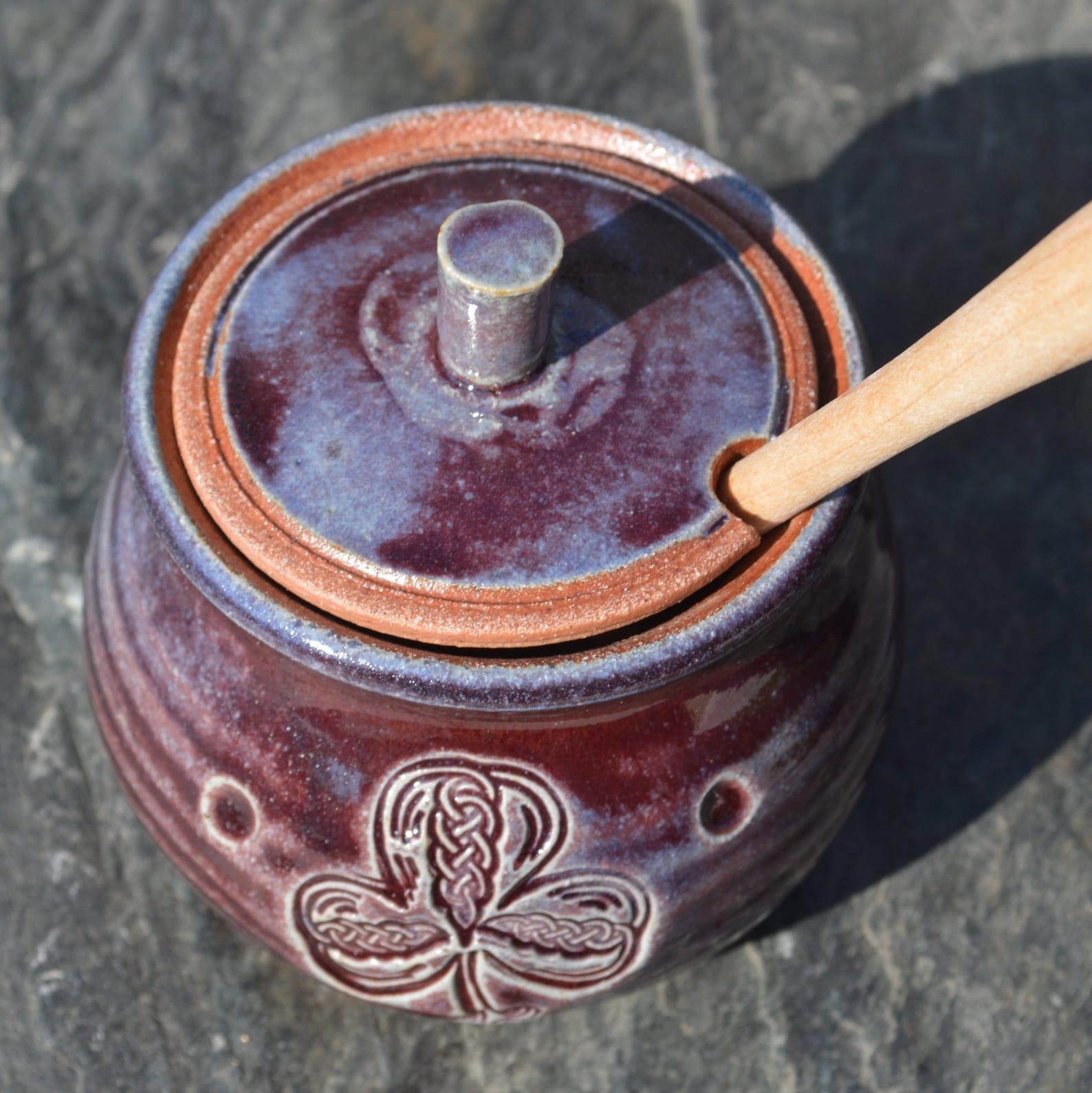 Irish Celtic Pottery 'sugar/honey Pot' - Etsy