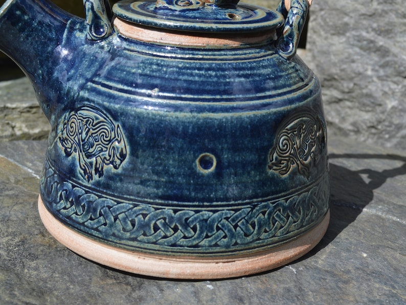 Irish Celtic Pottery 'tea Pot' - Etsy