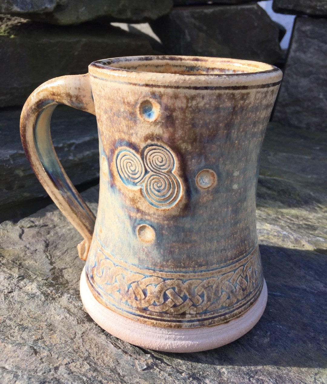 Irish Celtic Pottery Beer Stein/ Tankard - Etsy