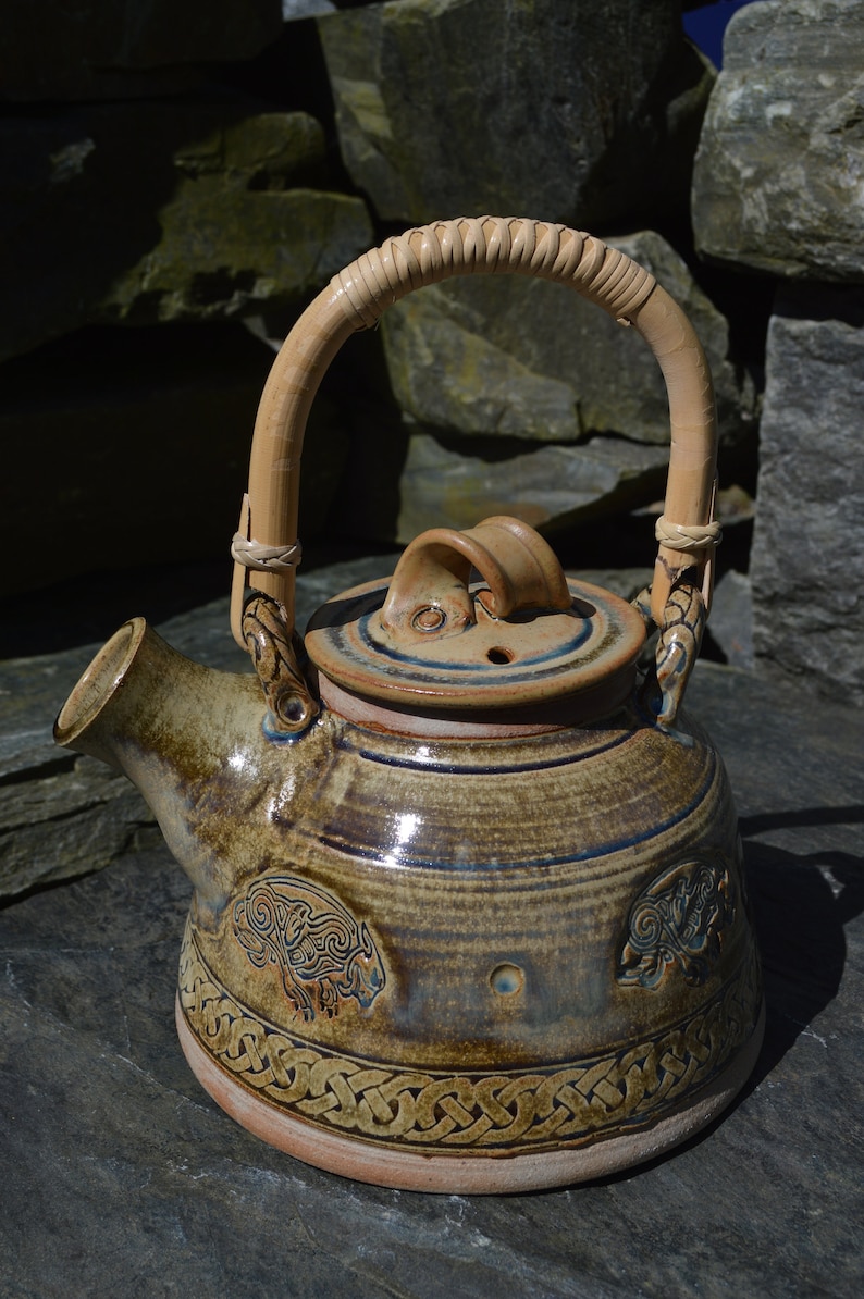 Irish Celtic Pottery 'tea Pot' - Etsy