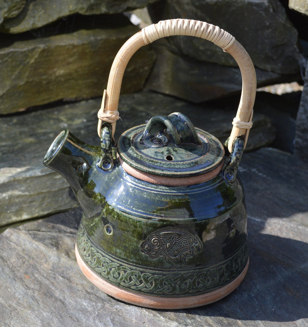 Irish Celtic Pottery 'tea Pot' - Etsy