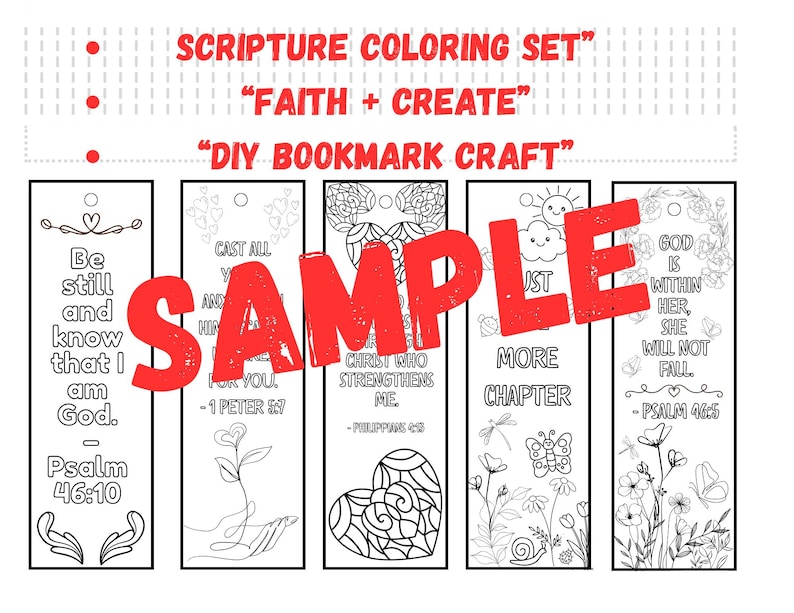 Christian Coloring Bookmarks Printable With DIY Tassel – Scripture ...