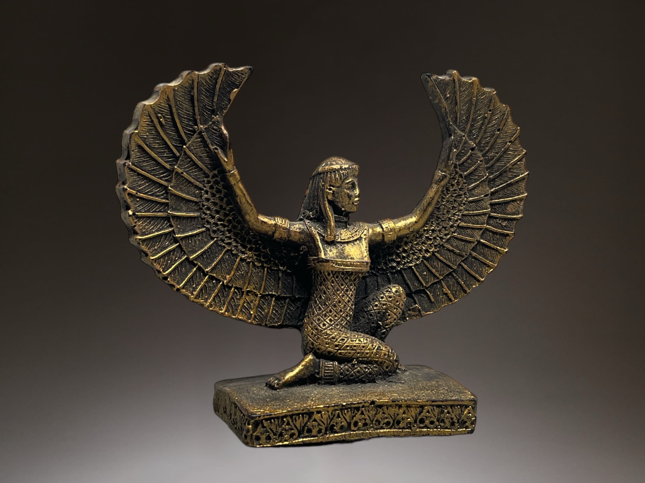 Winged Goddess Isis Seated Statue Sculpture Egyptian Home Decor - Etsy ...