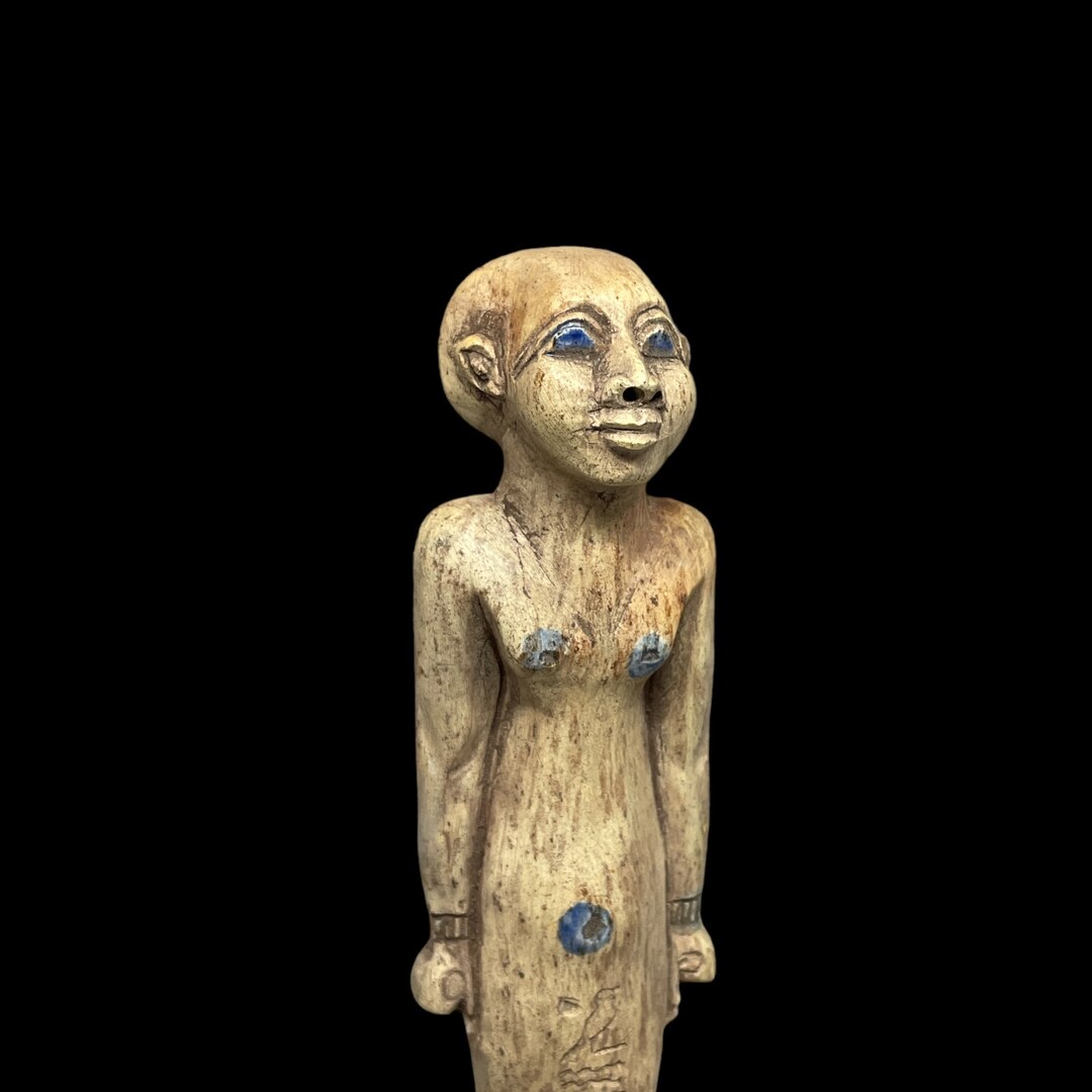 Unique Ancient Egyptian Stone Worshipper Statue With Hieroglyphics - Etsy