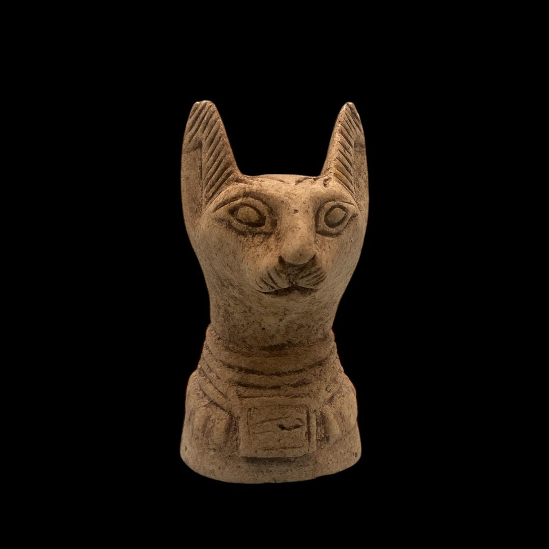 Rare Ancient Egyptian Goddess Bastet Head, Home Decor Bust Made in ...