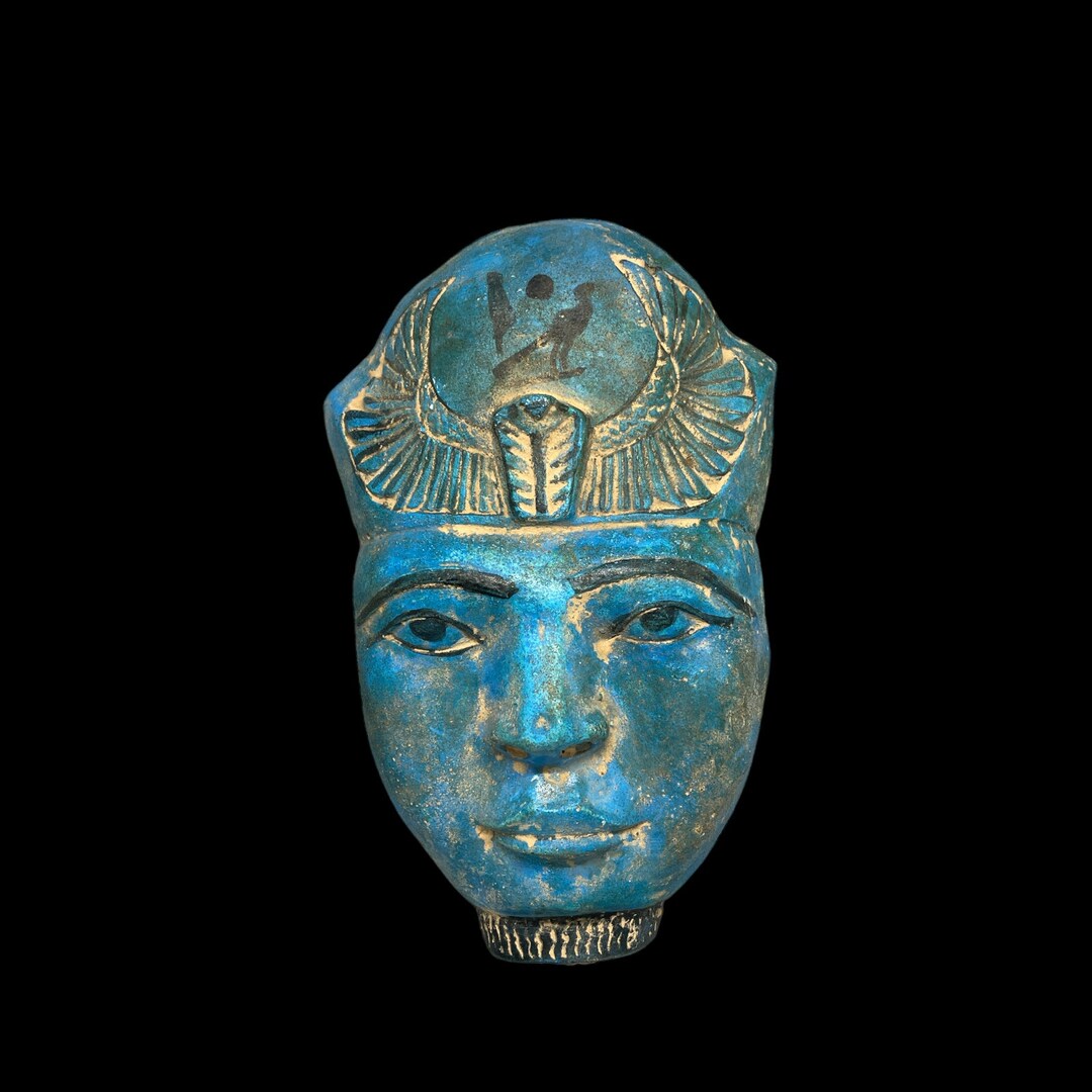 Unique Mask of Ancient Egyptian Mummy Stone With Winged Snake - Etsy