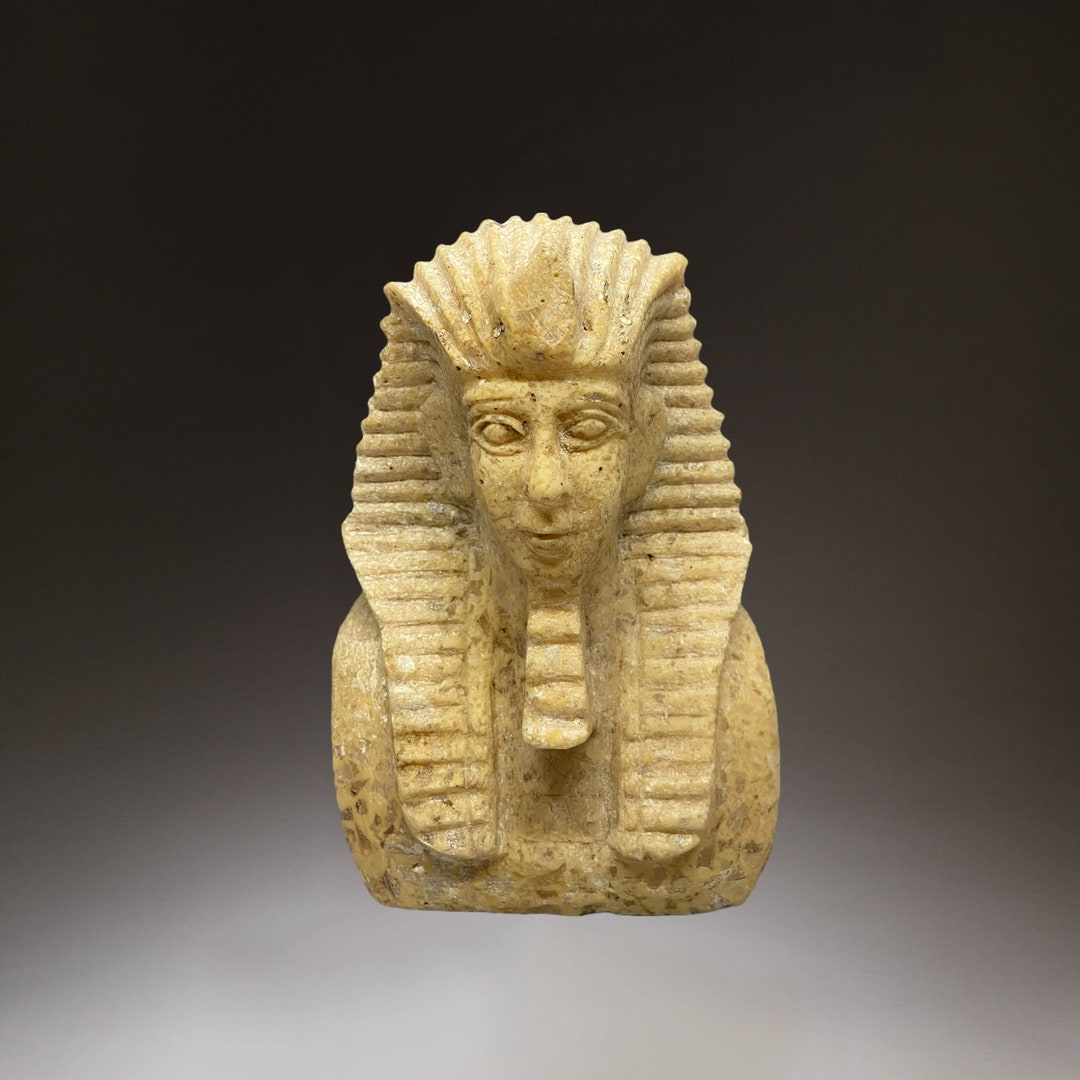 Handmade King Tut Bust Statue: Egyptian Art Decor (13.5cm) - Etsy