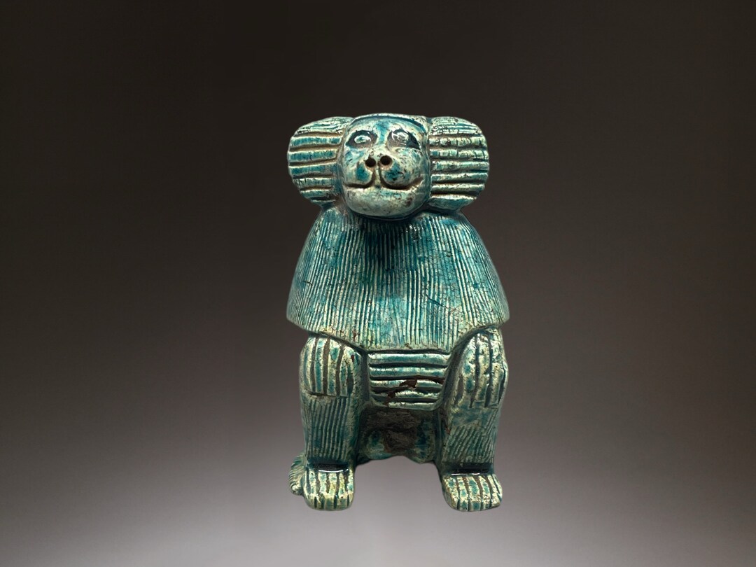 Vintage Ancient Egyptian Seated Baboon - Egypt God Babi - Egyptian Home ...