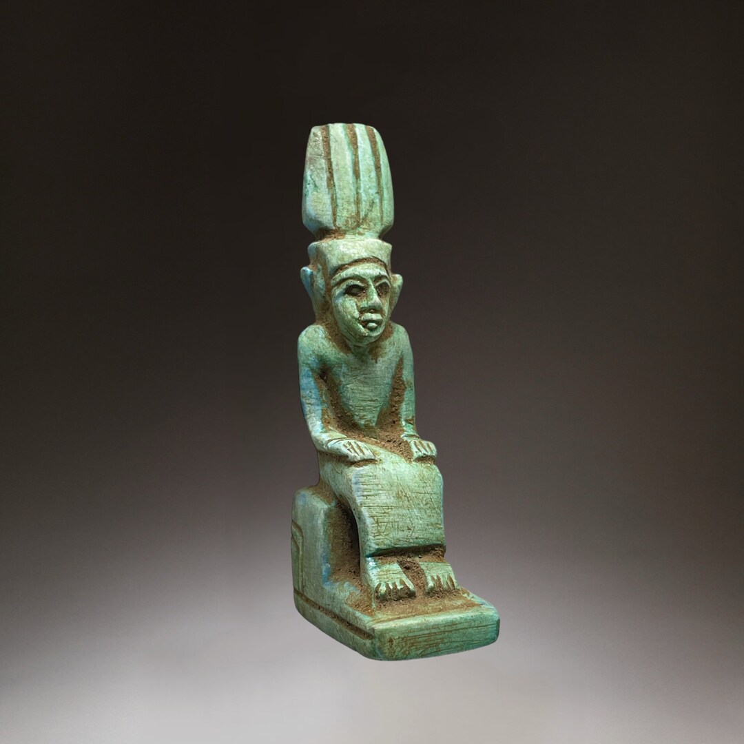 Unique Stone Statue of Egyptian Seated Noble Man - Detailed Egyptian ...