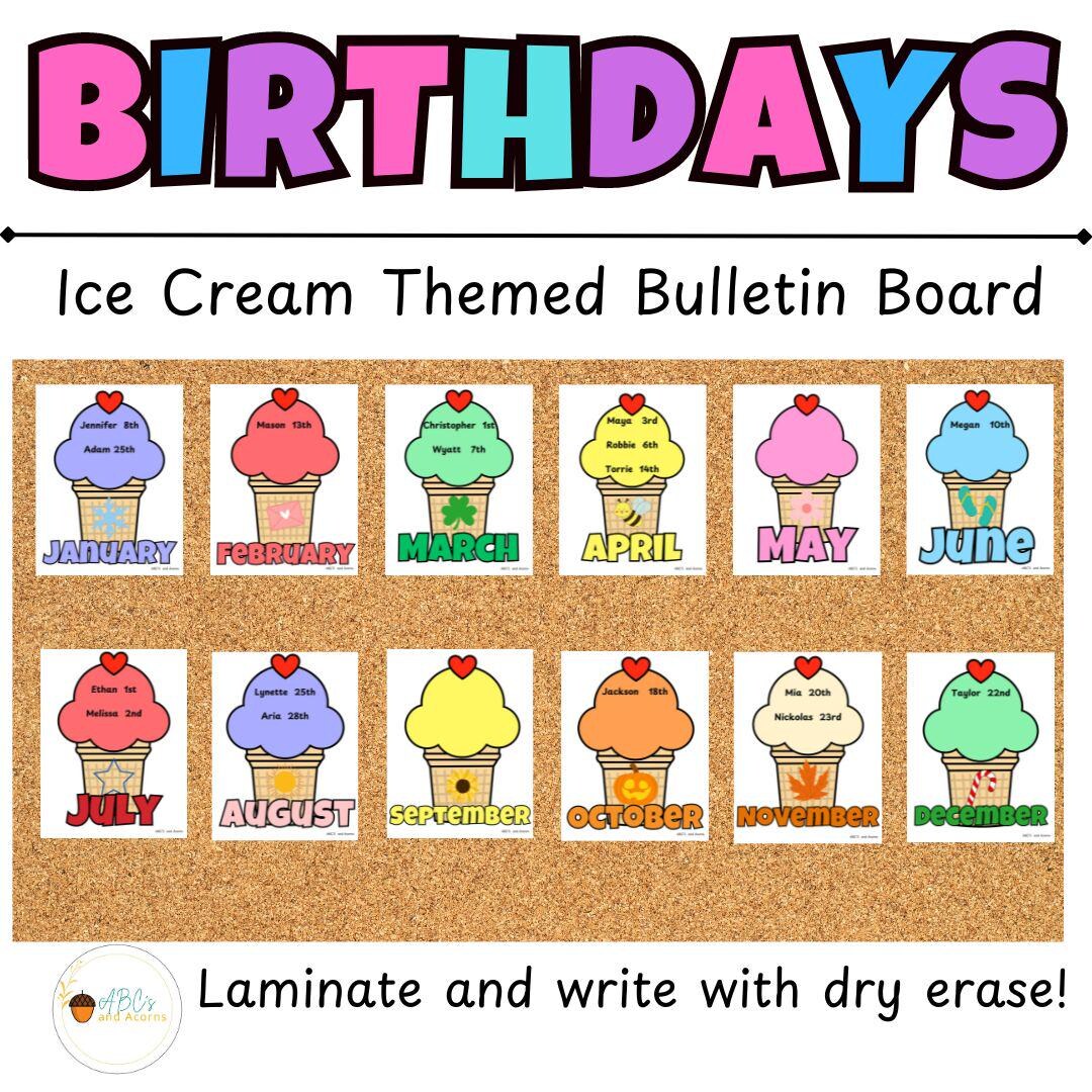 Ice Cream Birthday Board - Etsy