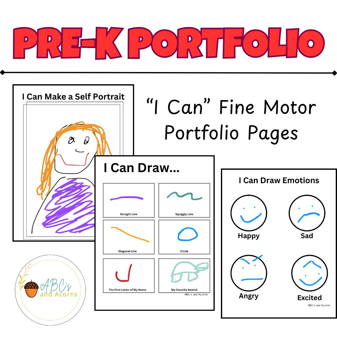 Fine Motor Pre-k Portfolio Pages - Etsy