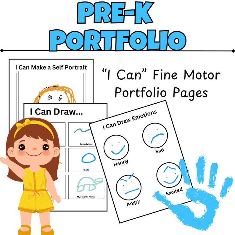 Fine Motor Pre-k Portfolio Pages - Etsy