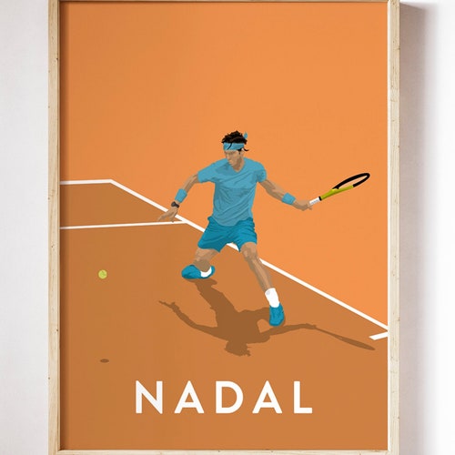 Rafael Nadal Art Print Tennis Player Poster Vintage French - Etsy