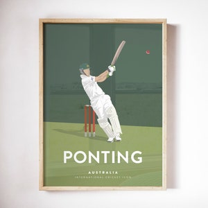 Ricky Ponting Australia Cricket Team - Vintage Australian Test Match ...