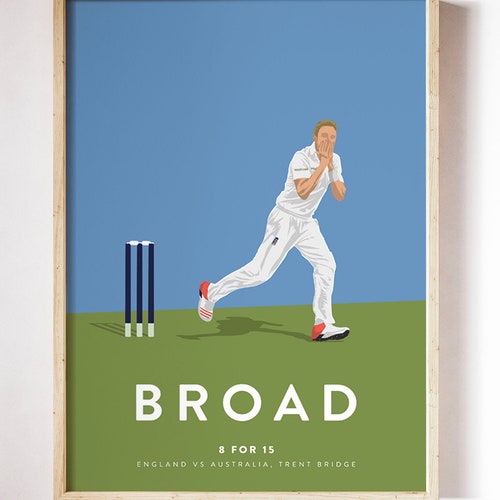 Stuart Broad 8-15 England Cricket Player A3/A3 Print/poster - Etsy UK