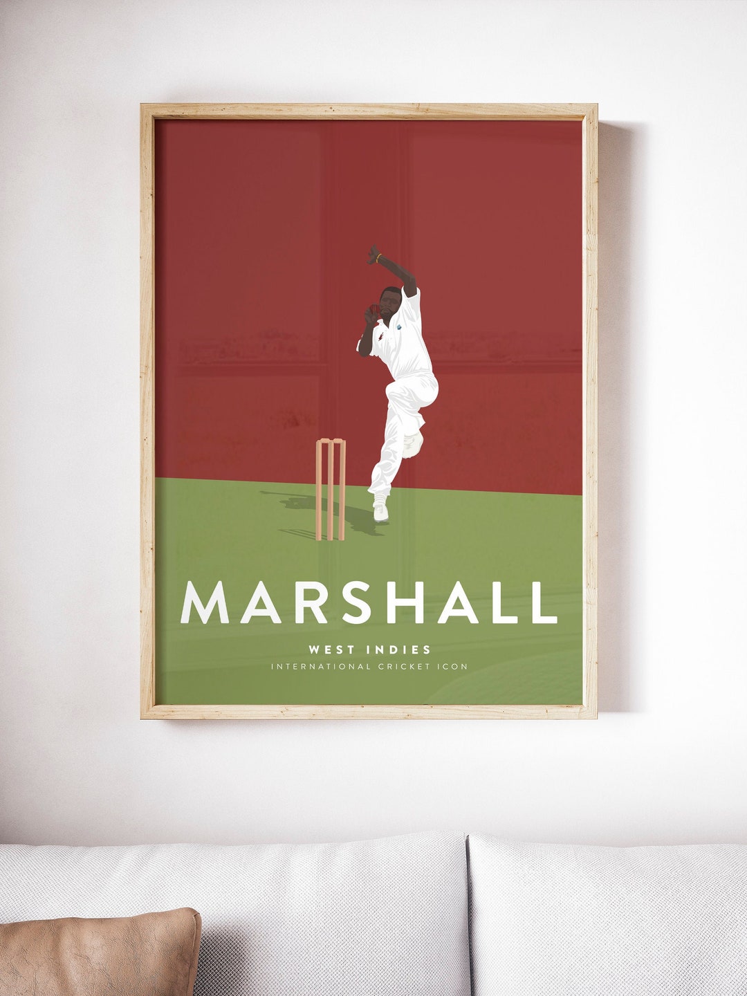 Malcom Marshall West Indies Cricket Team - Legend Player Print A3/A4 - Etsy