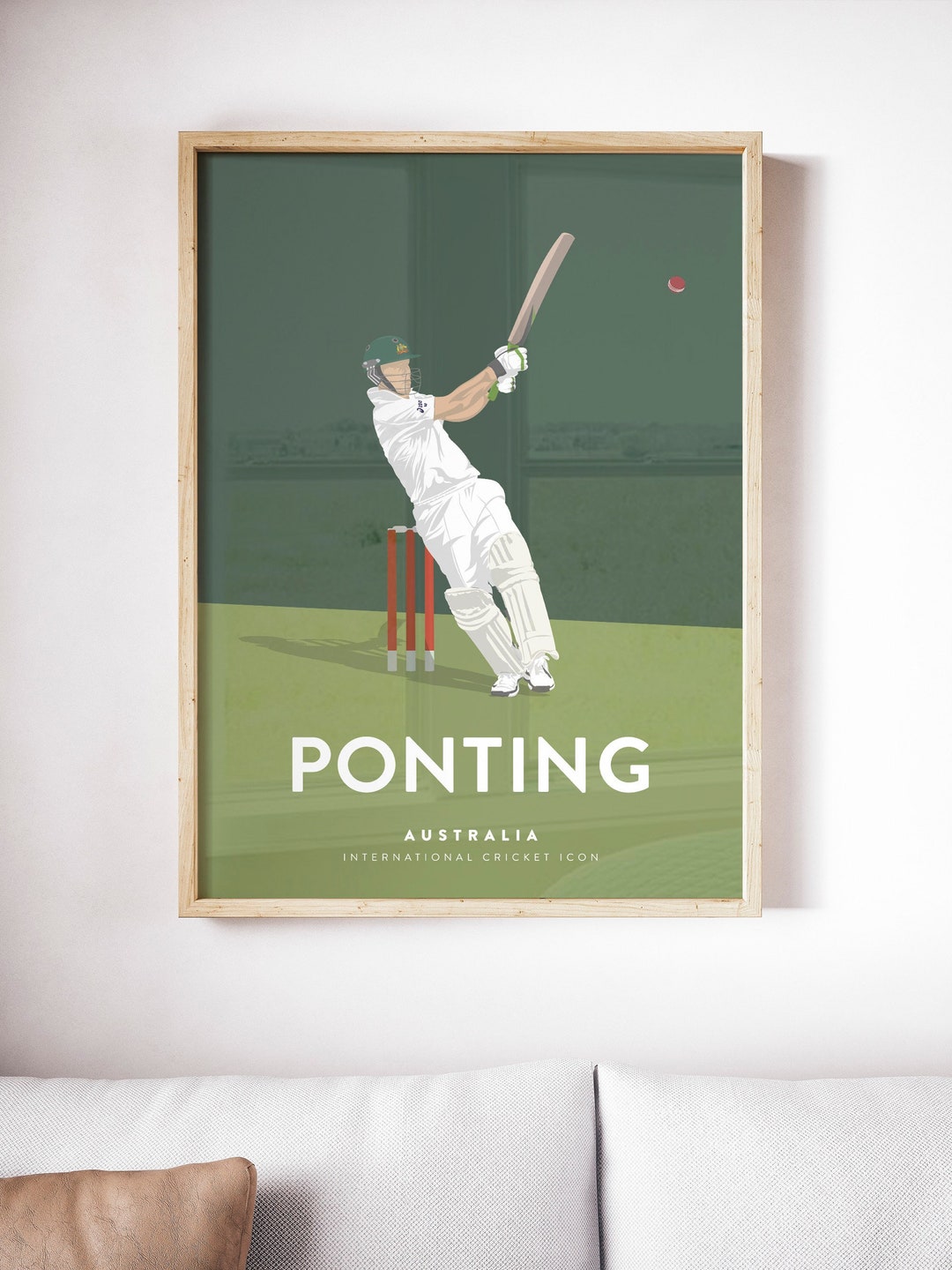 Ricky Ponting Australia Cricket Team - Vintage Australian Test Match ...
