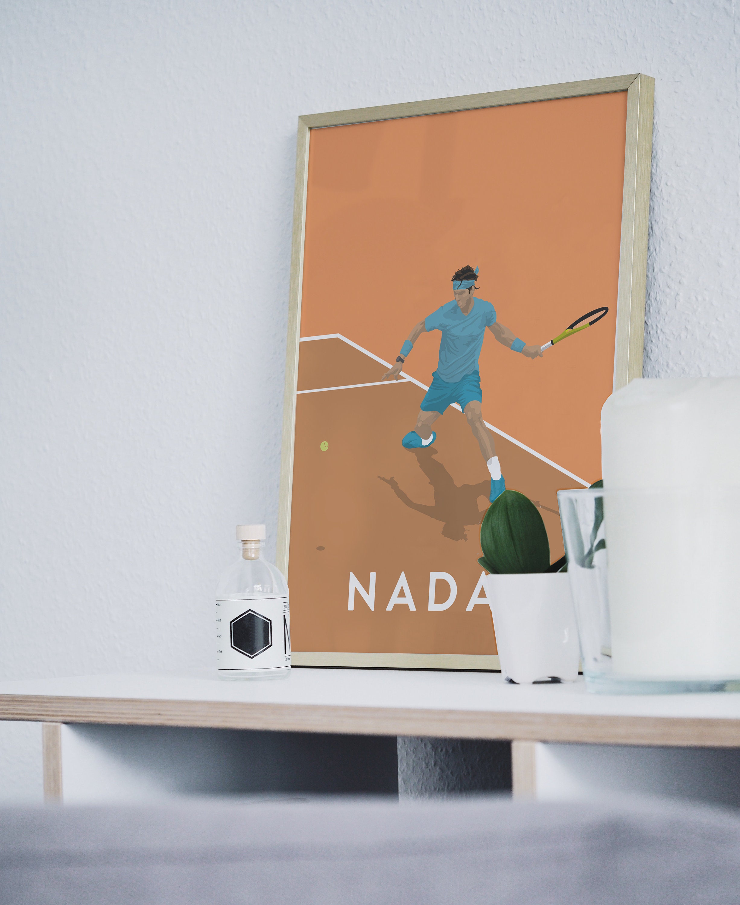 Rafael Nadal Art Print Tennis Player Poster Vintage French | Etsy