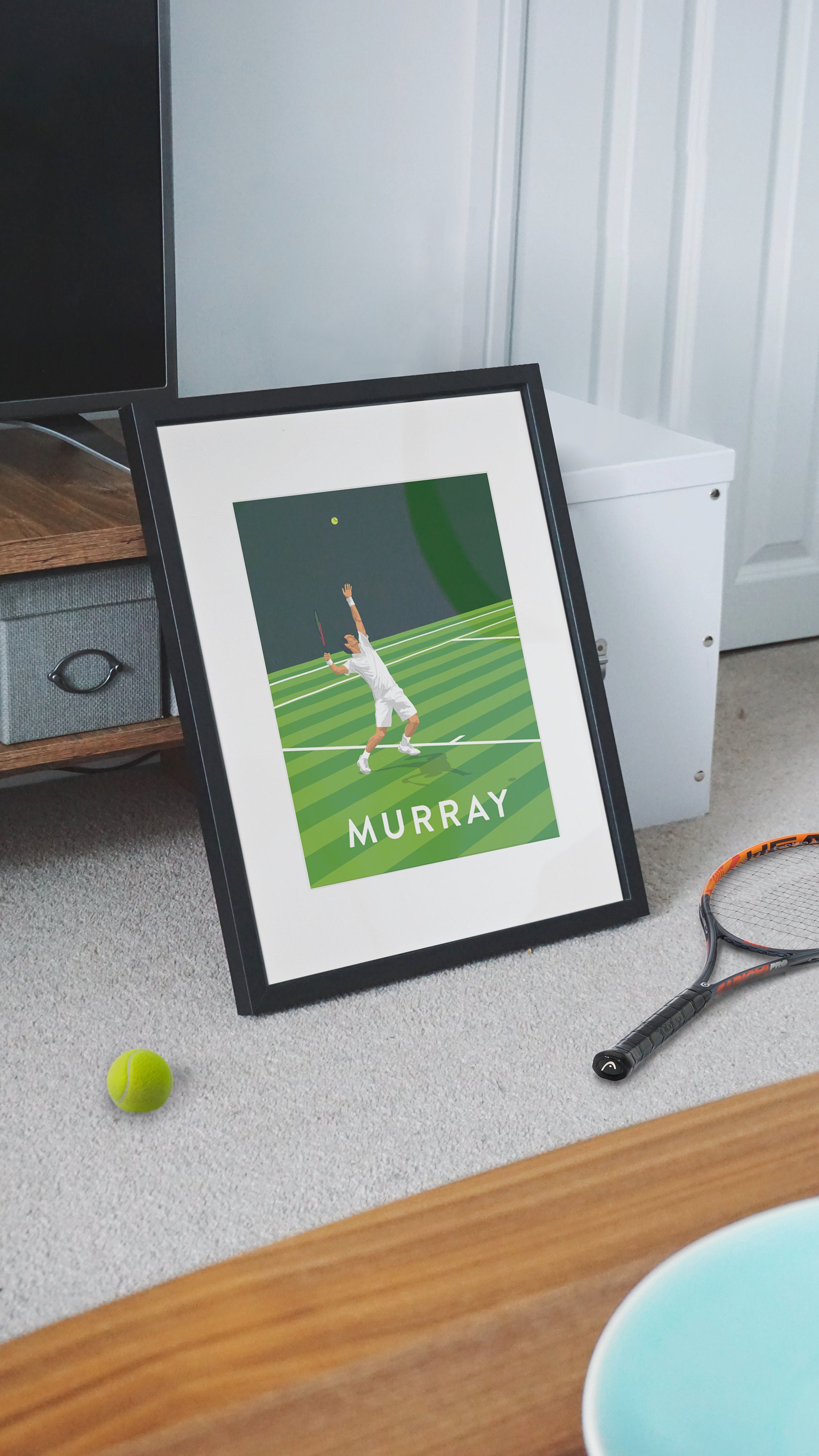 Andy Murray Art Print Tennis Player Poster Vintage Wimbledon - Etsy UK
