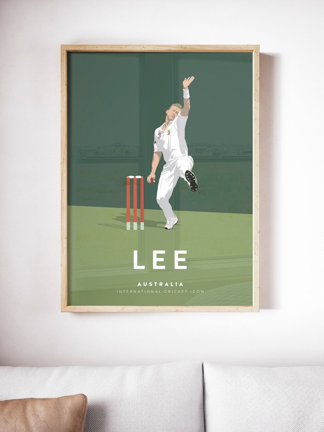 Brett Lee Australian Cricketer - Cricket Icon Player Print A3/A4 - Etsy