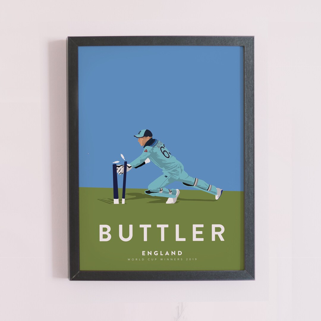 Jos Buttler England Cricket ODI Team Art Print - World Cup Winners ...