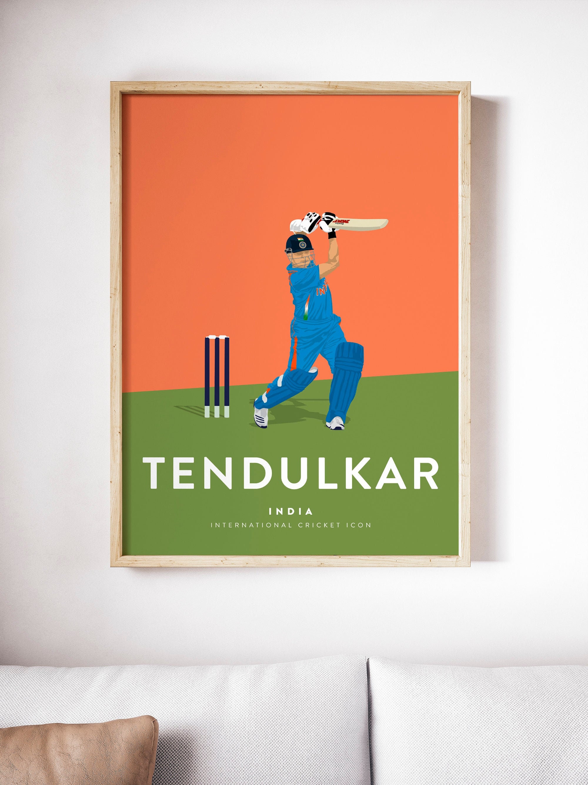 Sachin Tendulkar India Cricket Team Player Print Cricket Icon - Etsy UK