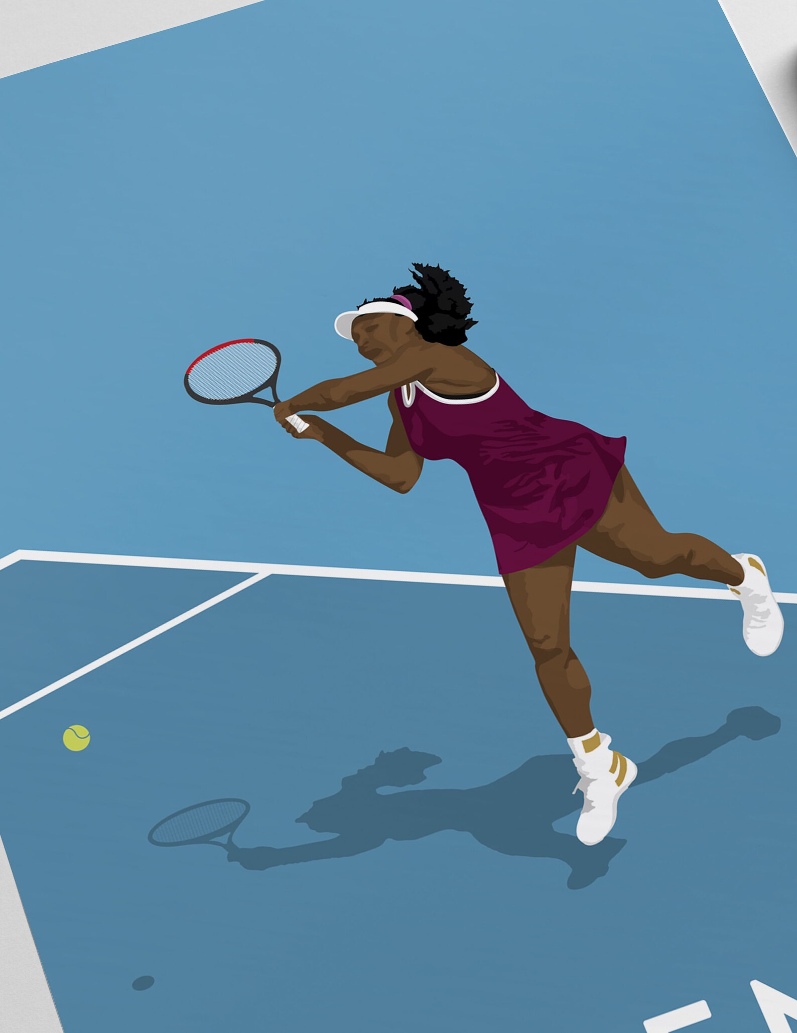 Serena Williams Art Print Tennis Player Poster Vintage | Etsy