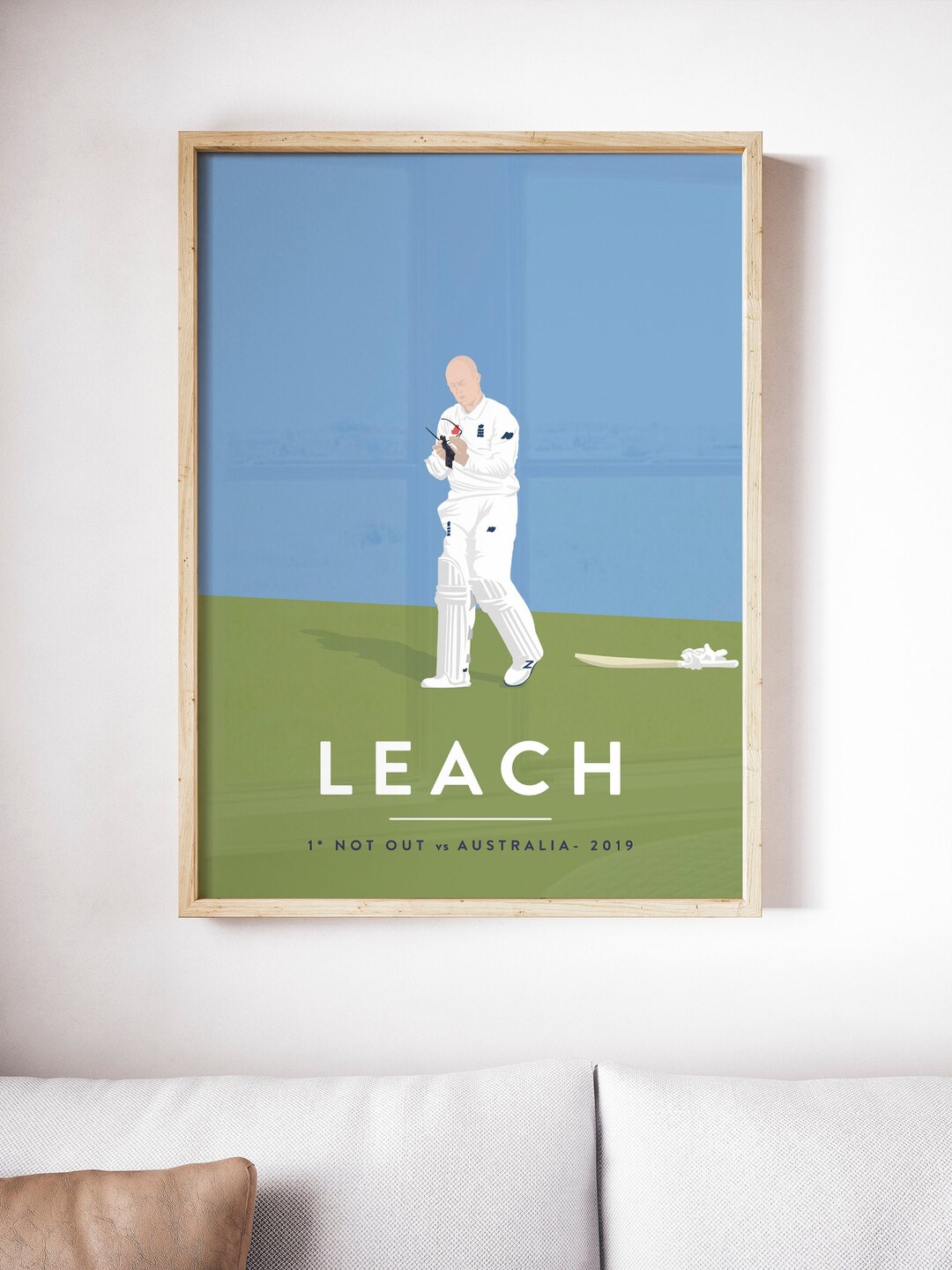 Jack Leach England Cricket Team Player Print A3/A4 - Etsy