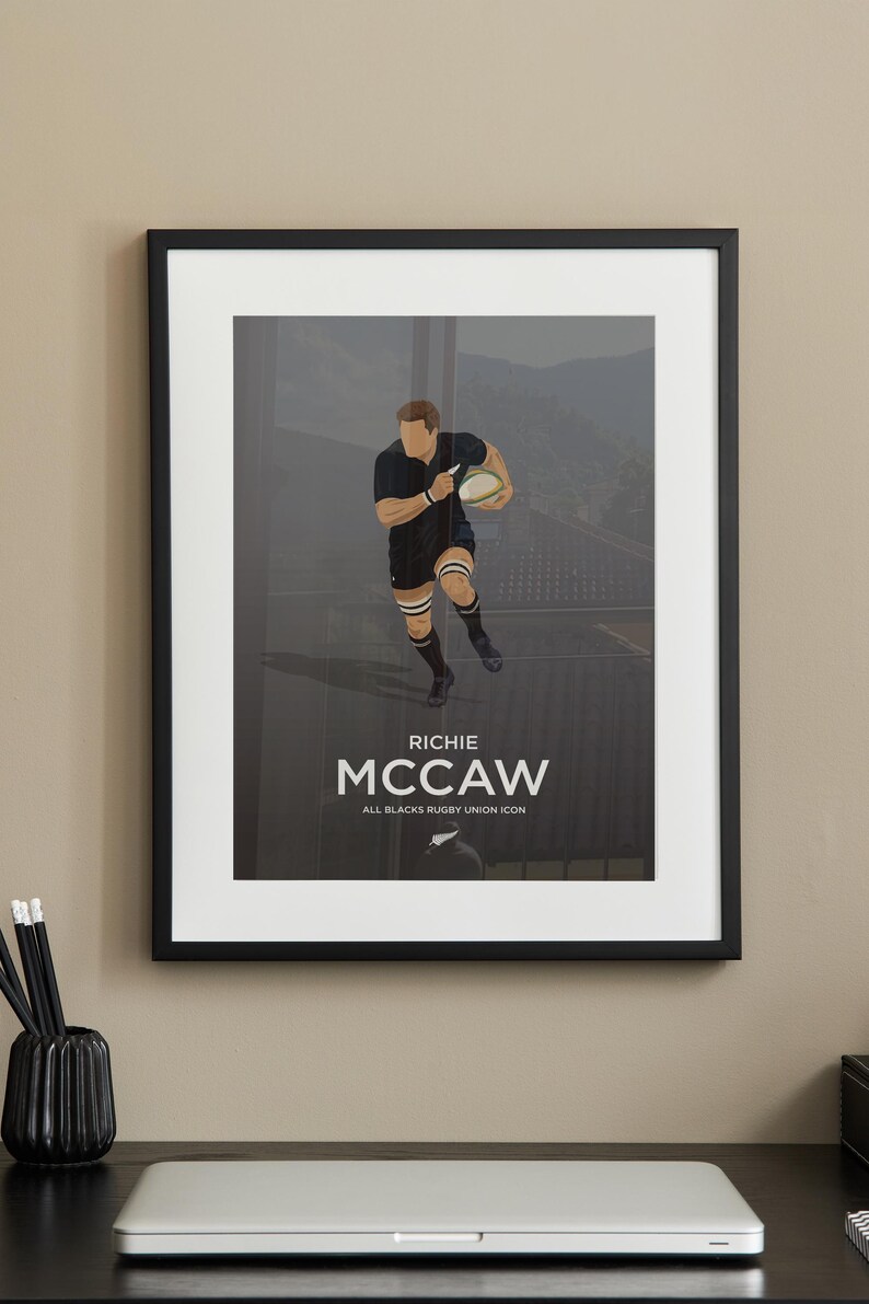 Richie Mccaw All Blacks Rugby Print | New Zealand Rugby Gift | Rugby ...